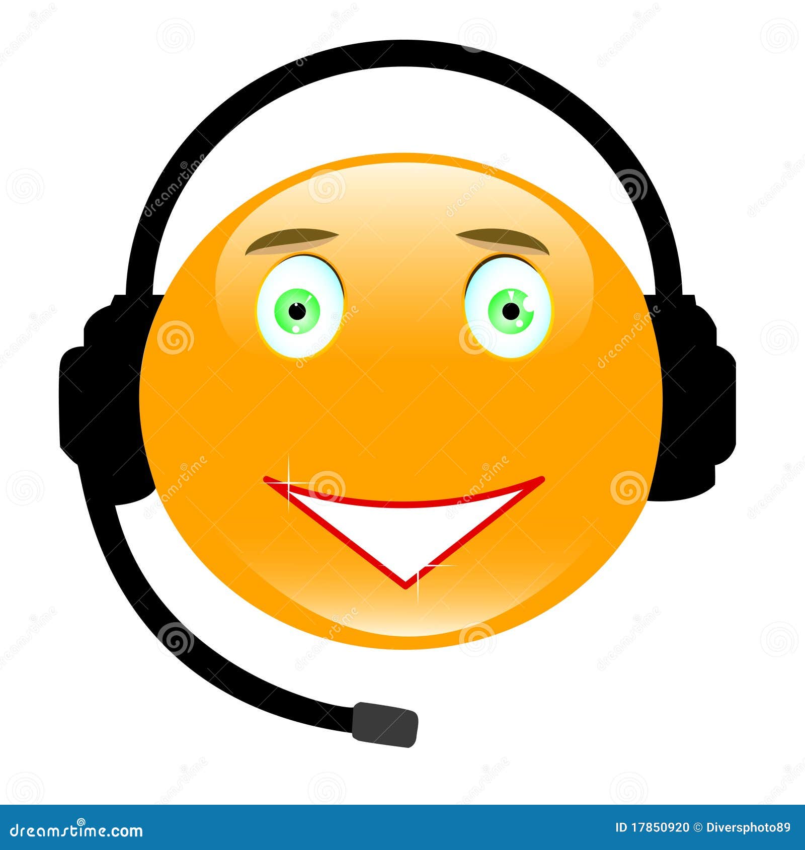 Friendly Operator stock illustration. Illustration of helpline - 17850920