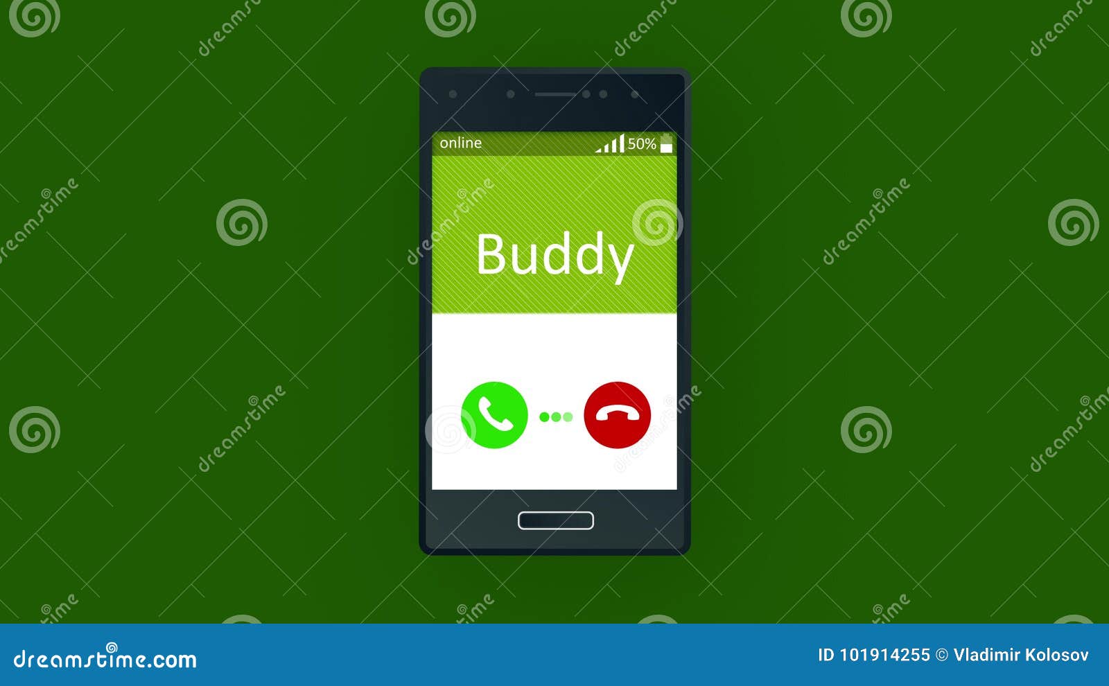 Friendly Phone Calling Illustration Stock Illustration - Illustration ...