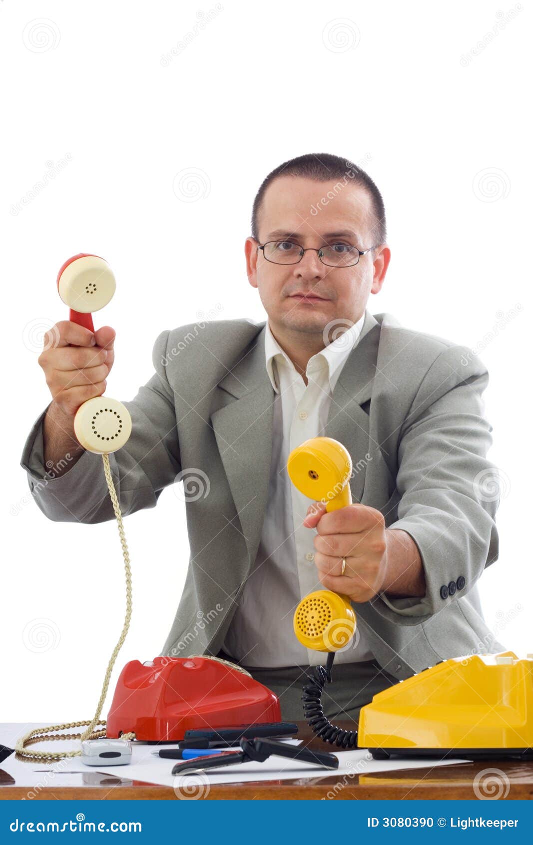 Friendly phone marketer stock photo. Image of friendly - 3080390