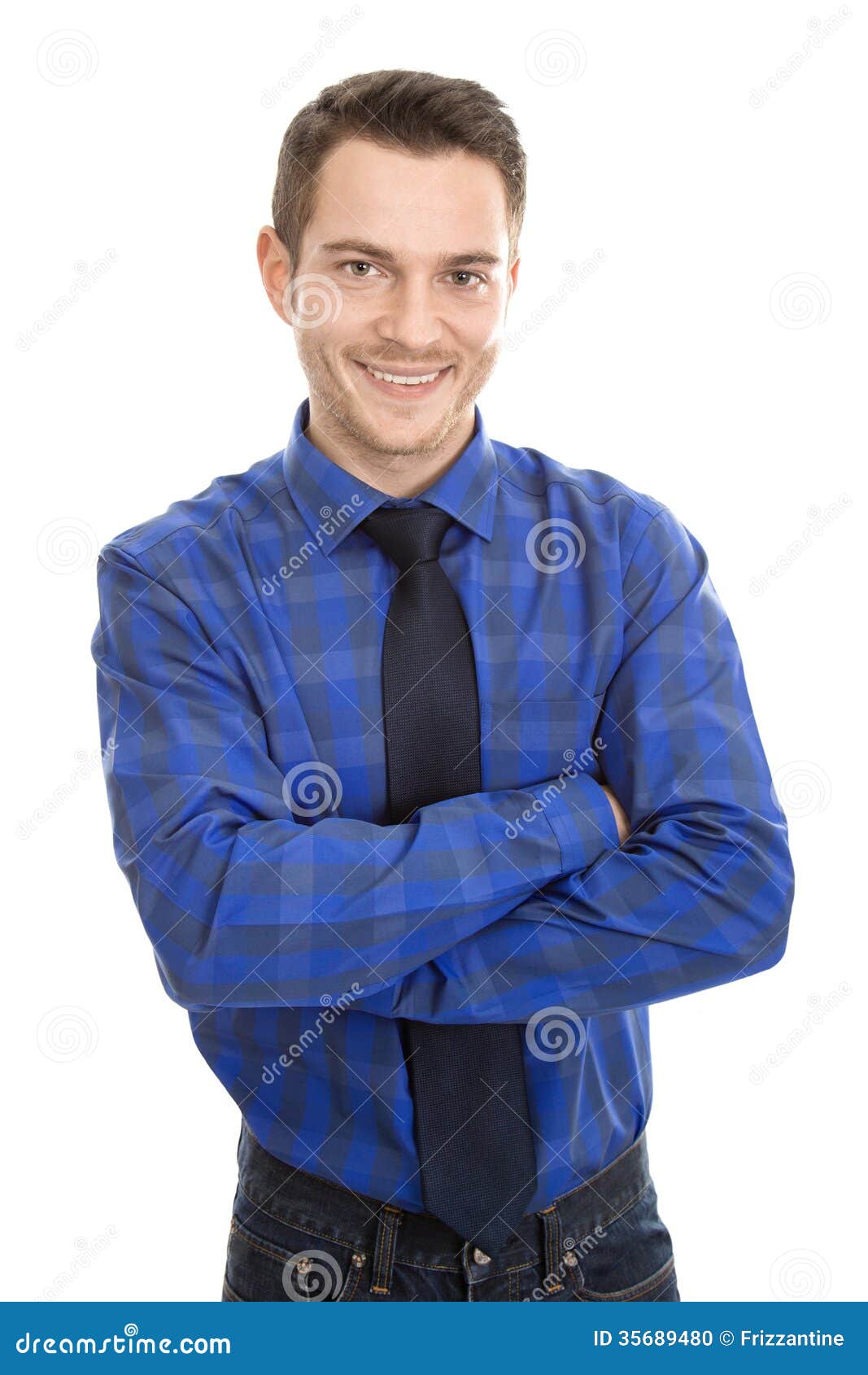 Friendly Professional Man - Isolated on White Stock Photo - Image of ...