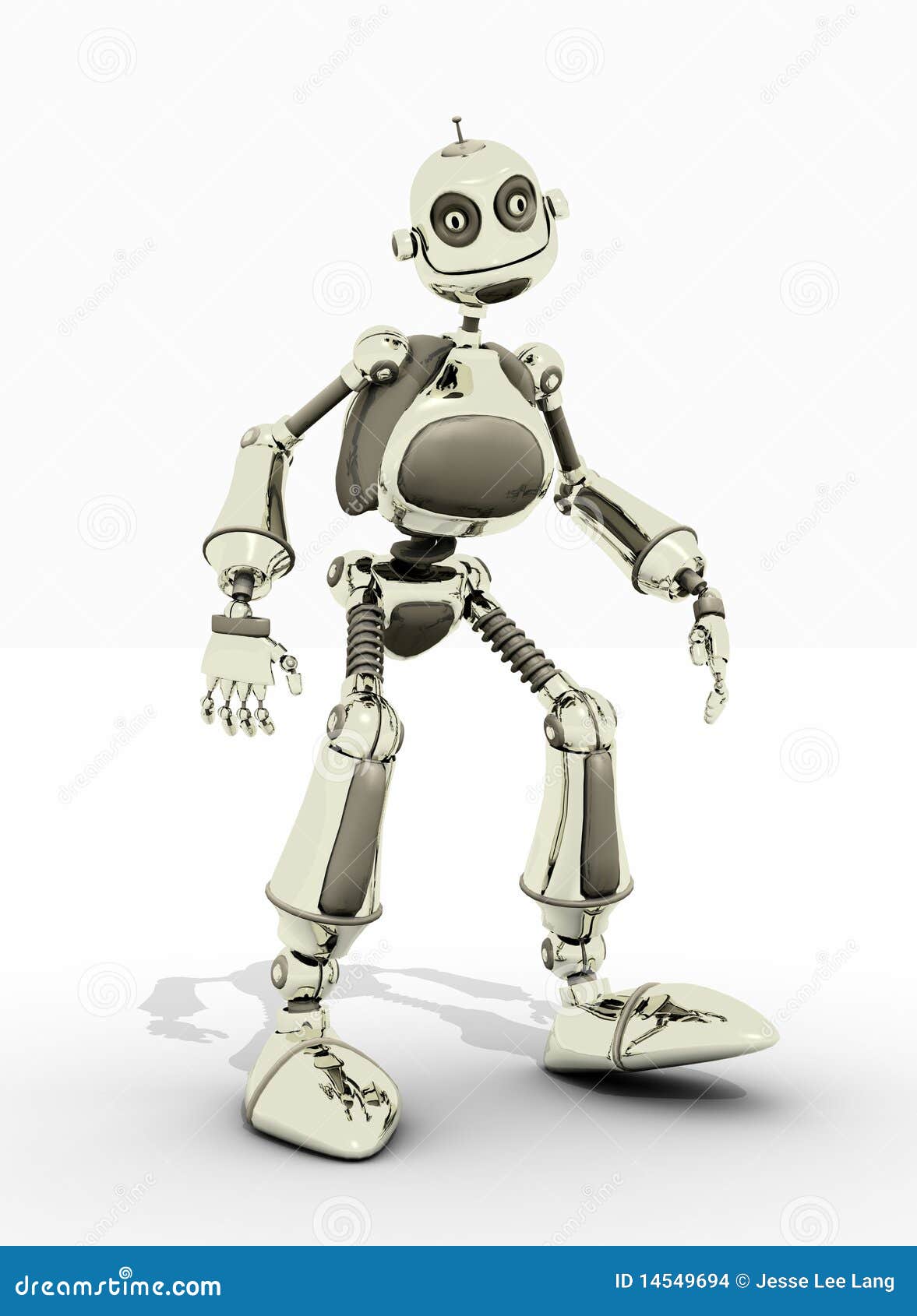 Friendly robot stock illustration. Illustration of machine - 14549694