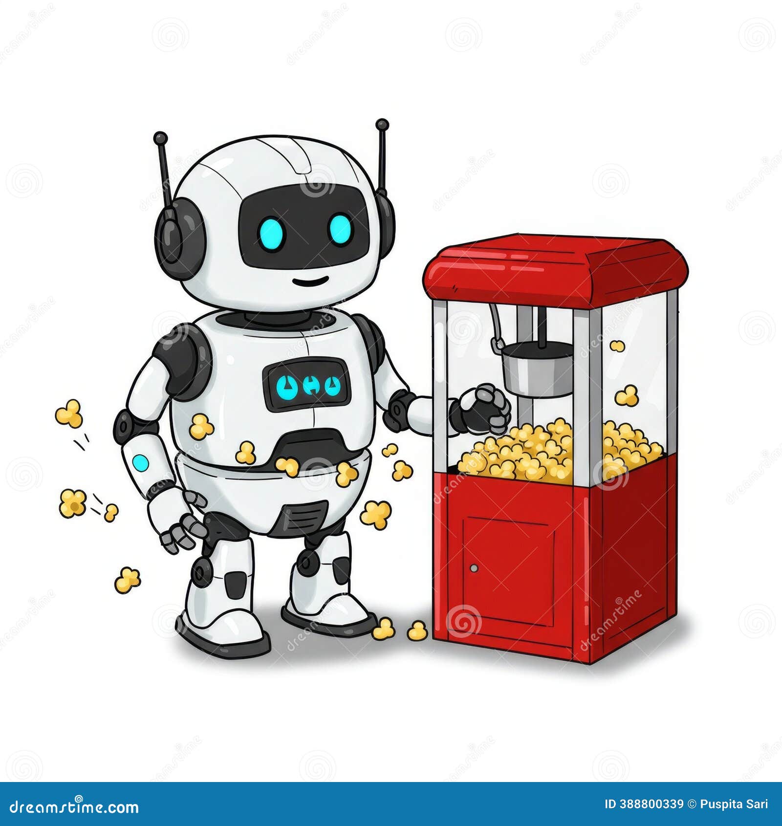 Popcorn Pixel Art Isolated. 8 Bit Sweetness Vector Illustration ...