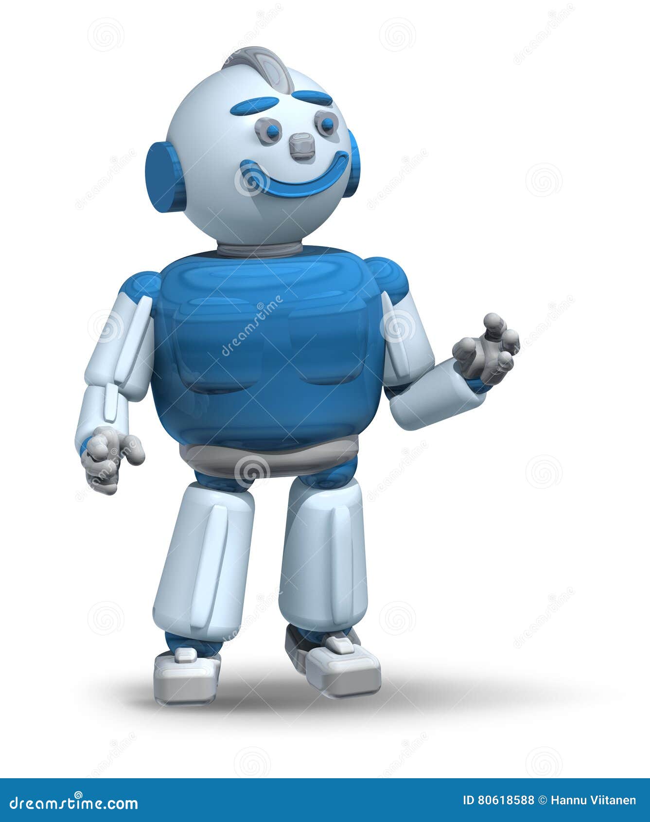 Friendly Robot Rebooting, Cute Personal Robotic Assistant Character ...