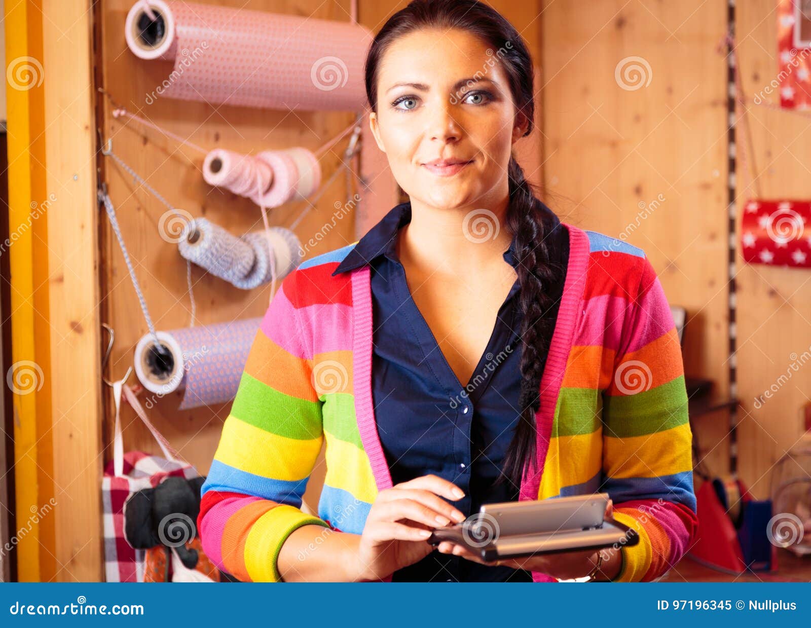 Friendly Sales Person at Children`s Store Stock Image - Image of female ...