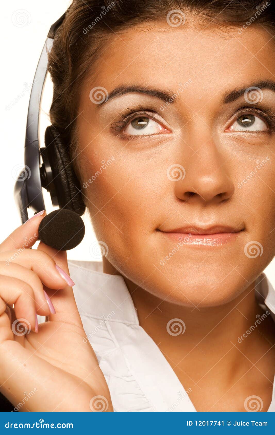 Friendly Secretary/telephone Operator Stock Image - Image of customer ...