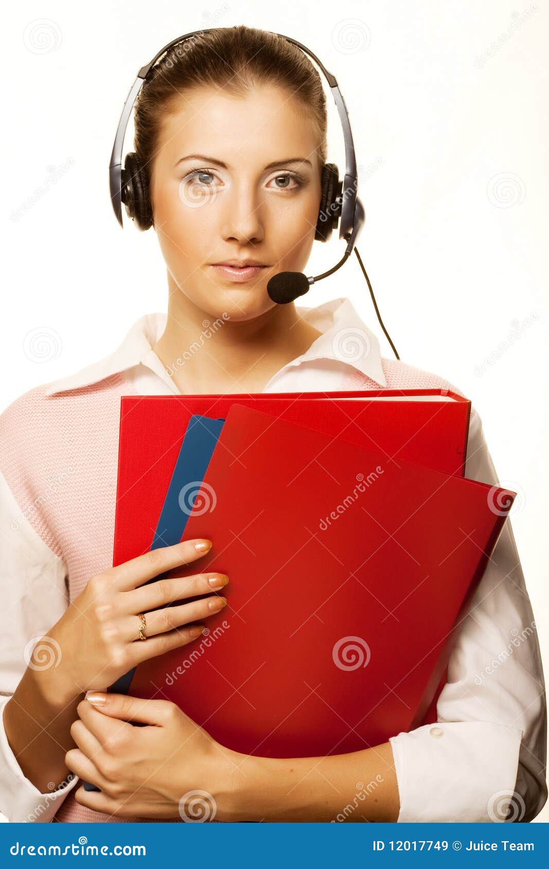 Friendly Secretary/telephone Operator Stock Image - Image of corporate ...
