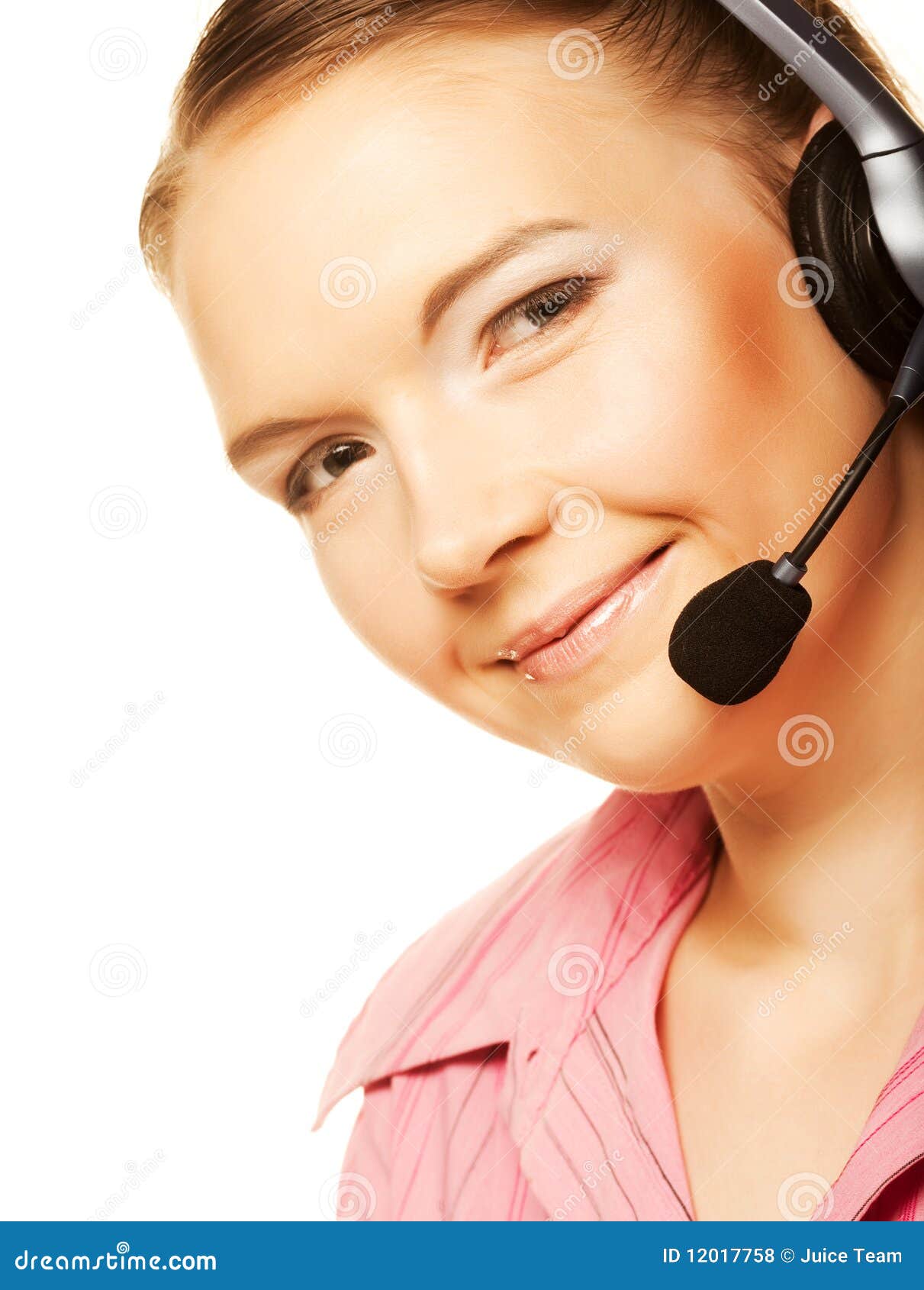 Friendly Secretary/telephone Operator Stock Photo - Image of face ...
