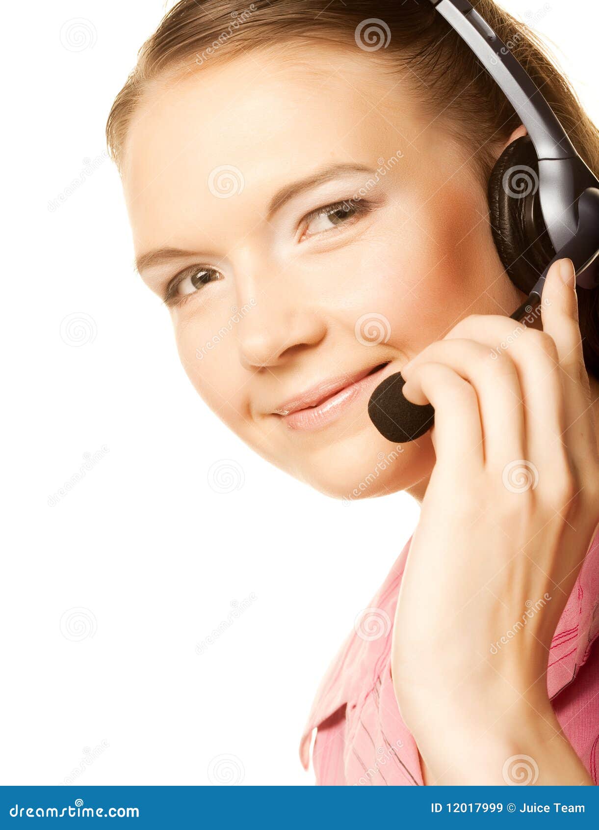 Friendly Secretary/telephone Operator Stock Image - Image of center ...