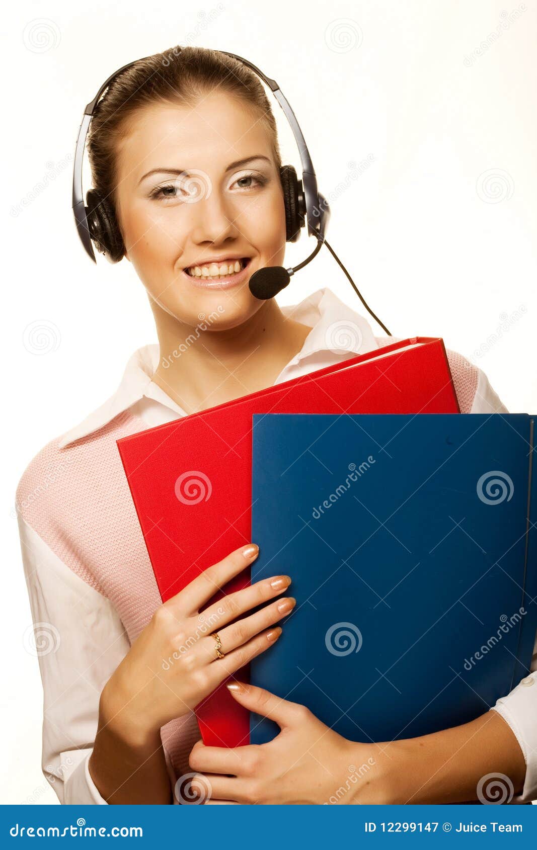 Friendly Secretary/telephone Operator Stock Image - Image of business ...
