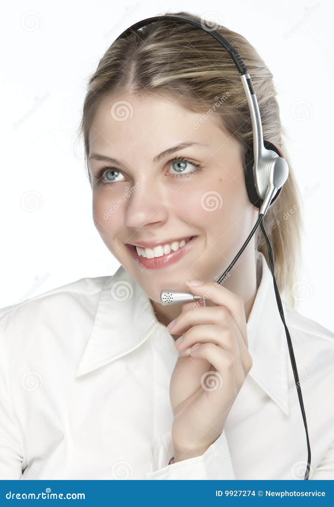 A Friendly Secretary/telephone Operator Stock Photo - Image of ...