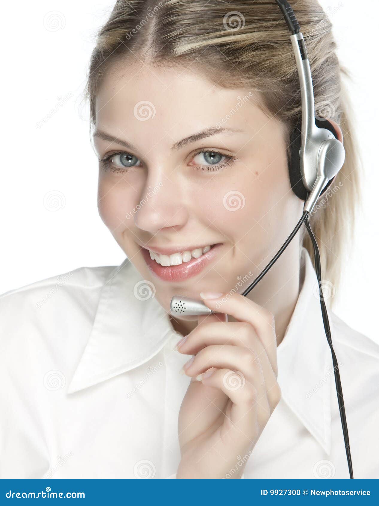 A Friendly Secretary/telephone Operator Stock Photo - Image of happy ...