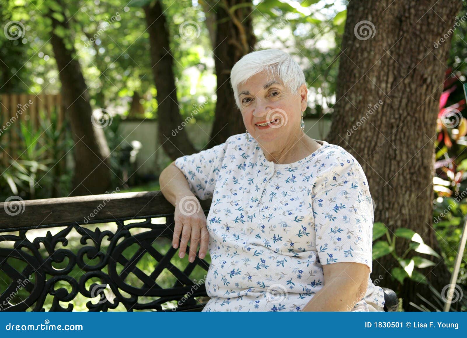 Friendly Senior in Park stock image. Image of outside - 1830501