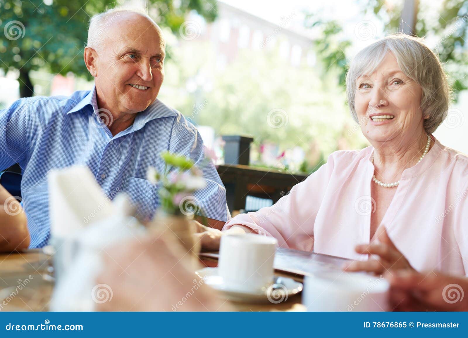 Friendly seniors stock image. Image of together, hangout - 78676865