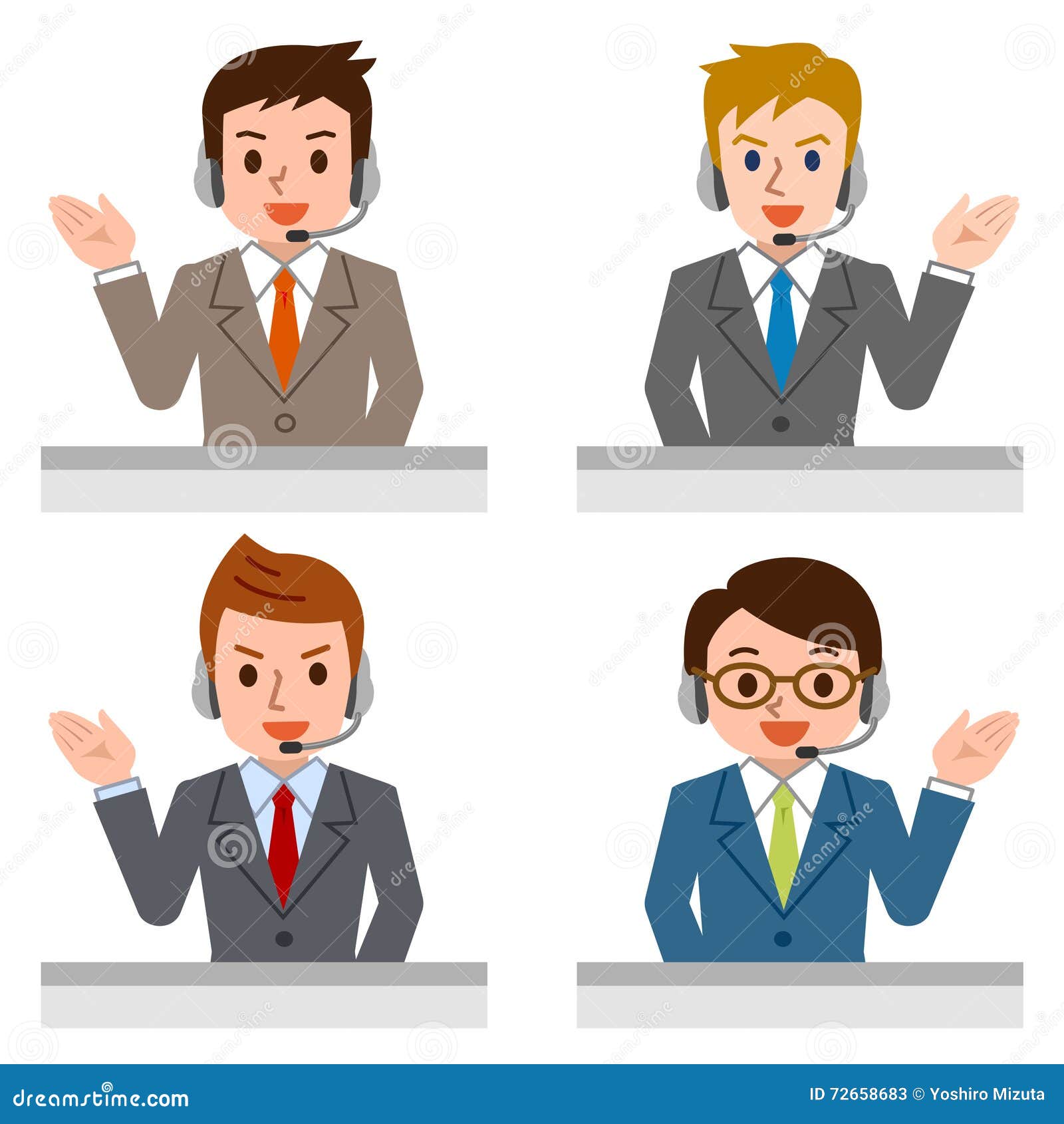 Friendly Service Agent Talking To Customer Stock Vector - Illustration ...