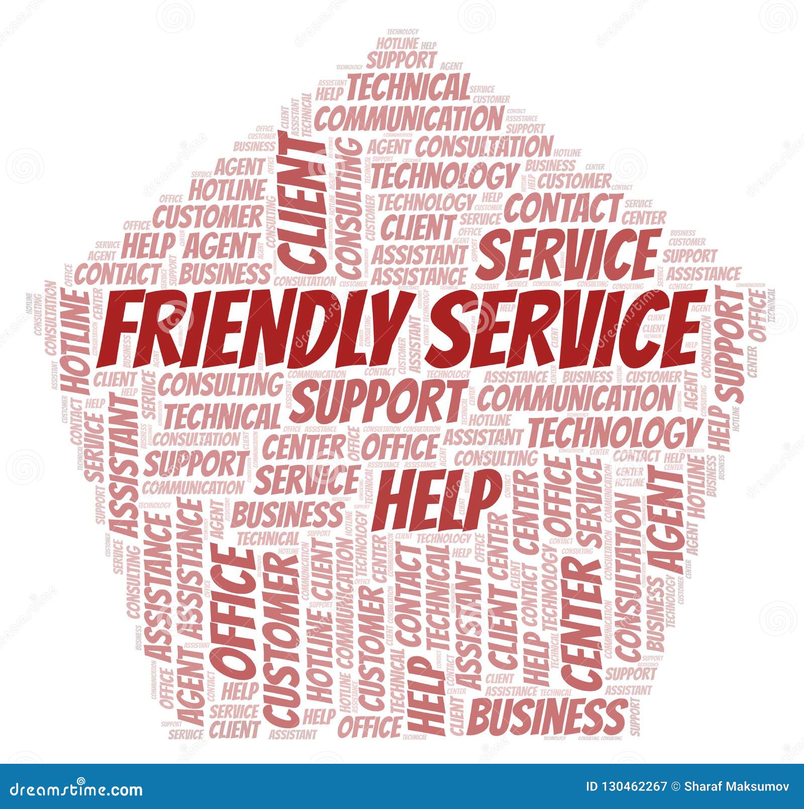 Friendly Service Word Cloud. Stock Illustration - Illustration of ...