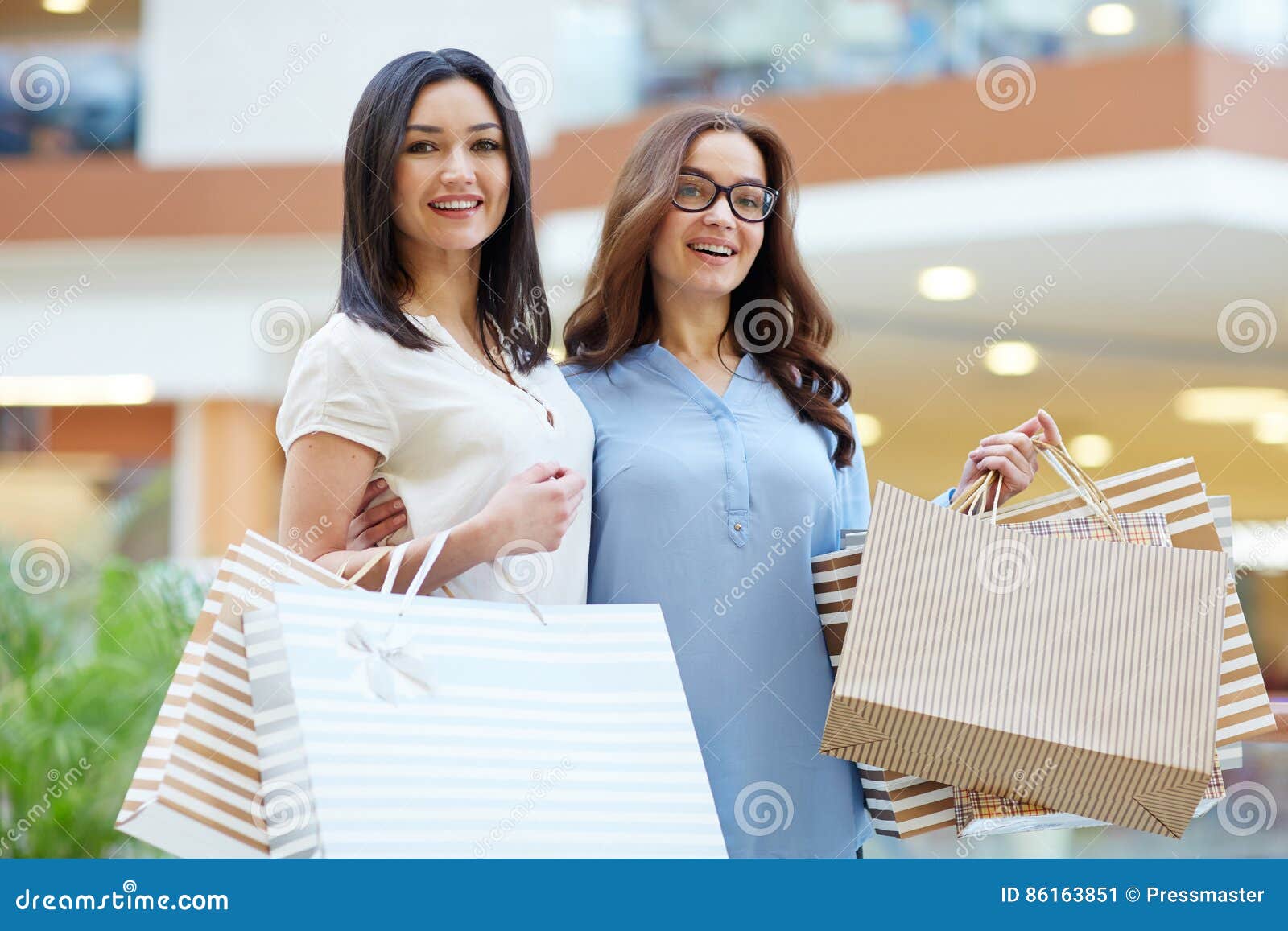 Friendly shoppers stock image. Image of customer, spree - 86163851