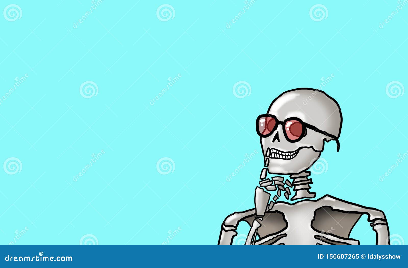 Friendly Skull stock illustration. Illustration of dying - 150607265