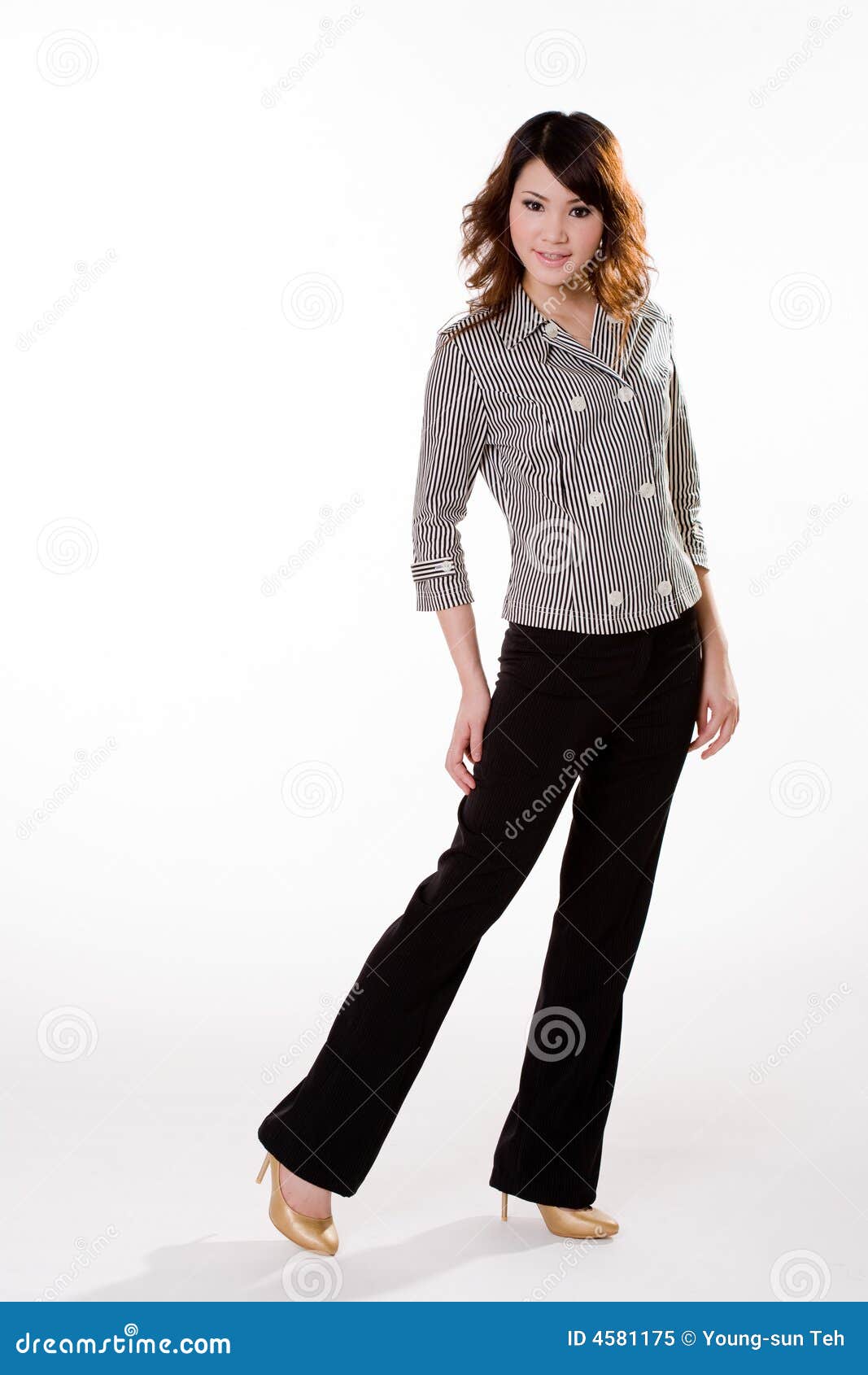 Friendly Smile of Business Woman Stock Image - Image of human, model ...