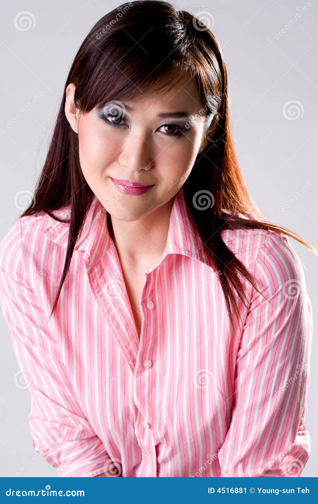 Friendly smile of a woman stock image. Image of expressing - 4516881