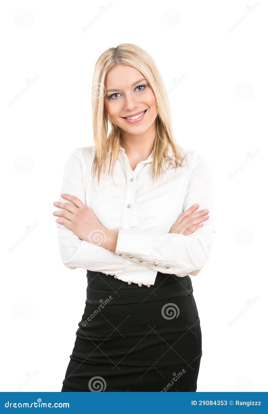 Friendly Smiling Businesswoman Stock Image - Image of partner, cheerful ...