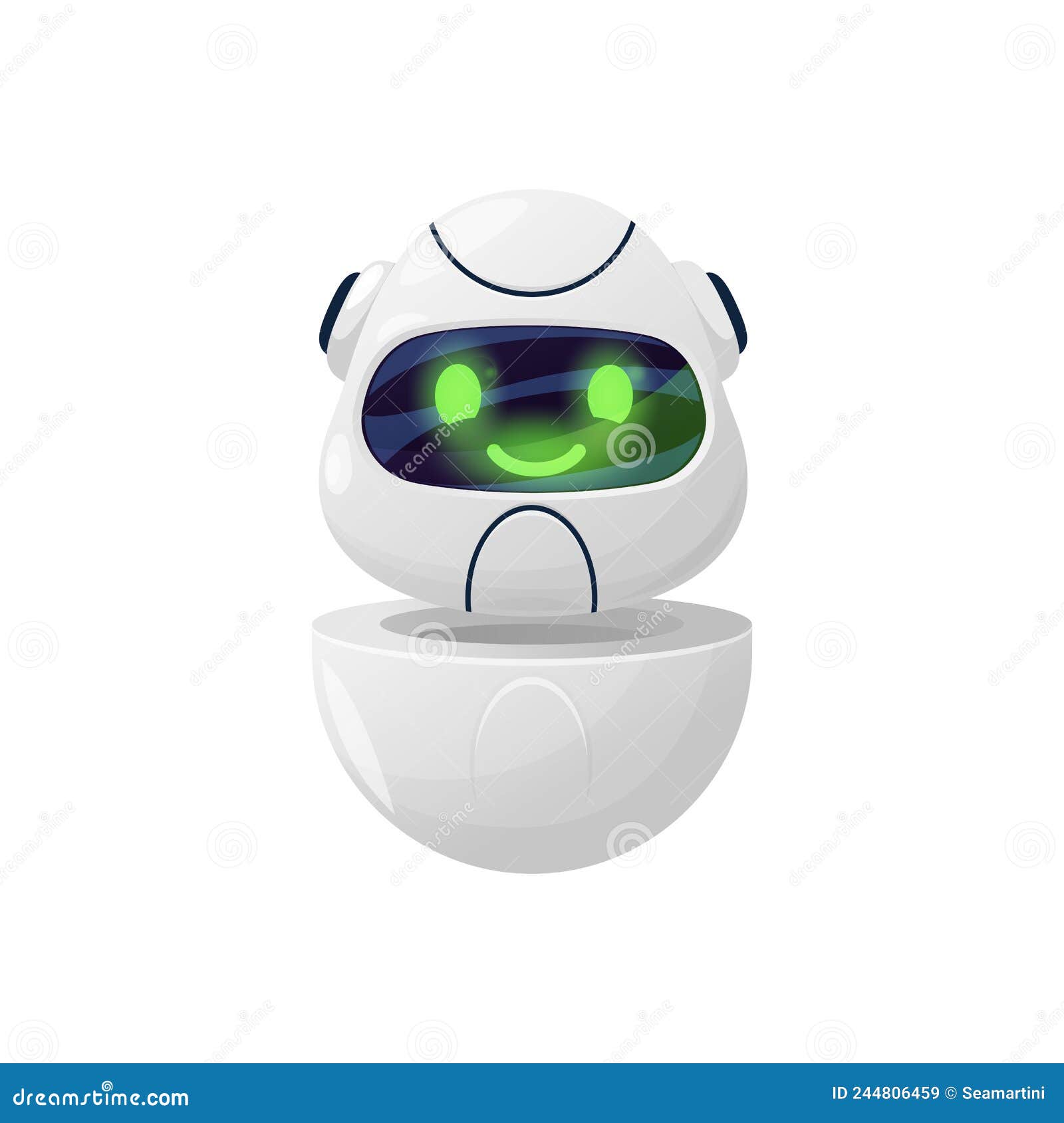 Friendly Smiling Chatbot Isolated Ai Robot Helper Stock Vector ...