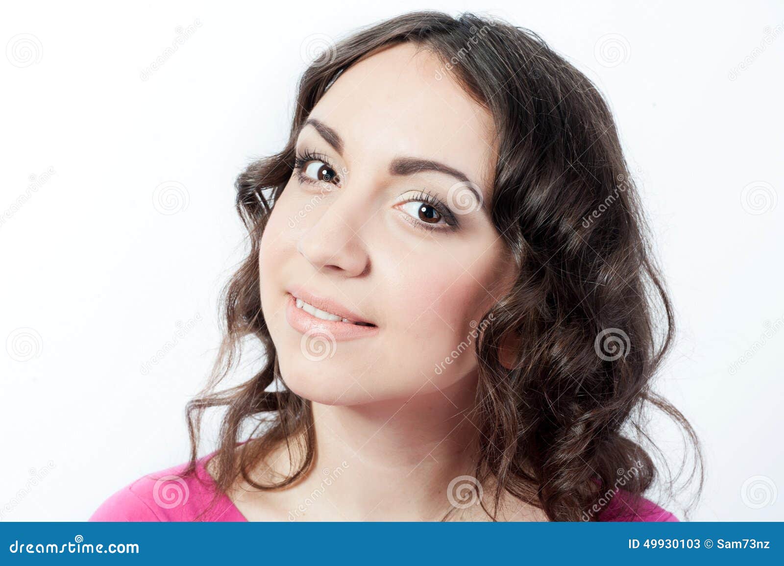 Friendly smiling girl stock image. Image of clear, girl - 49930103