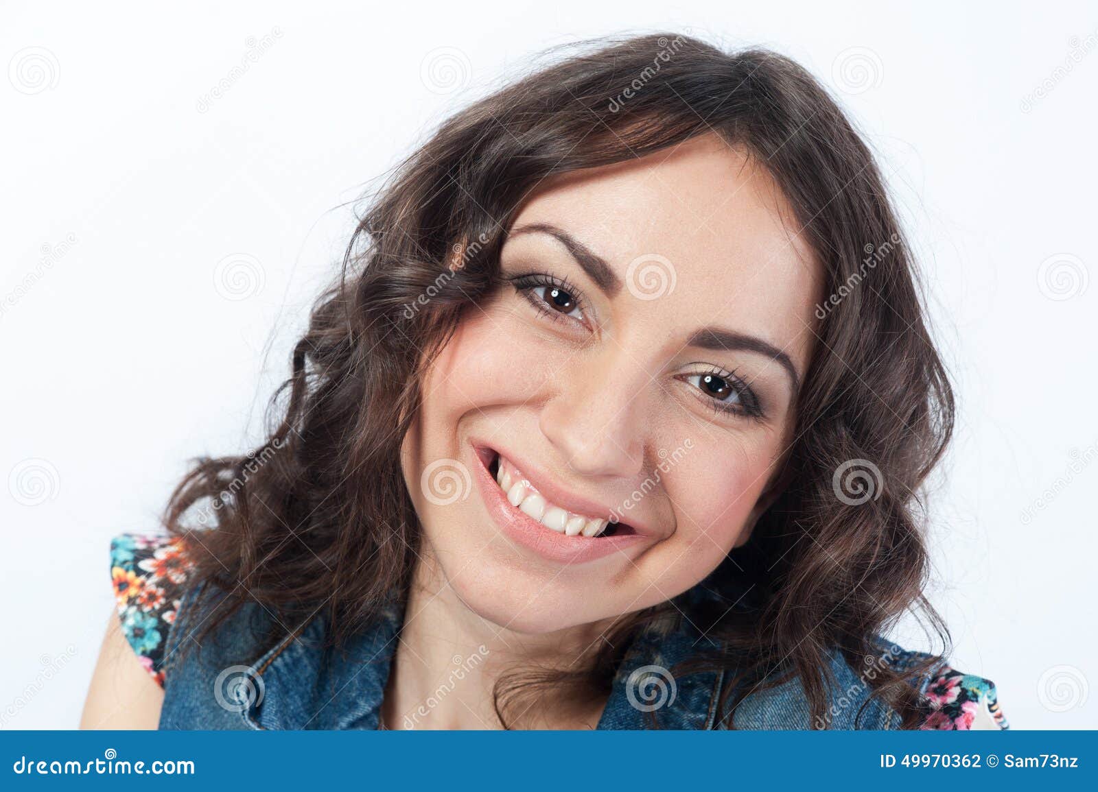 Friendly smiling girl stock photo. Image of nice, watching - 49970362