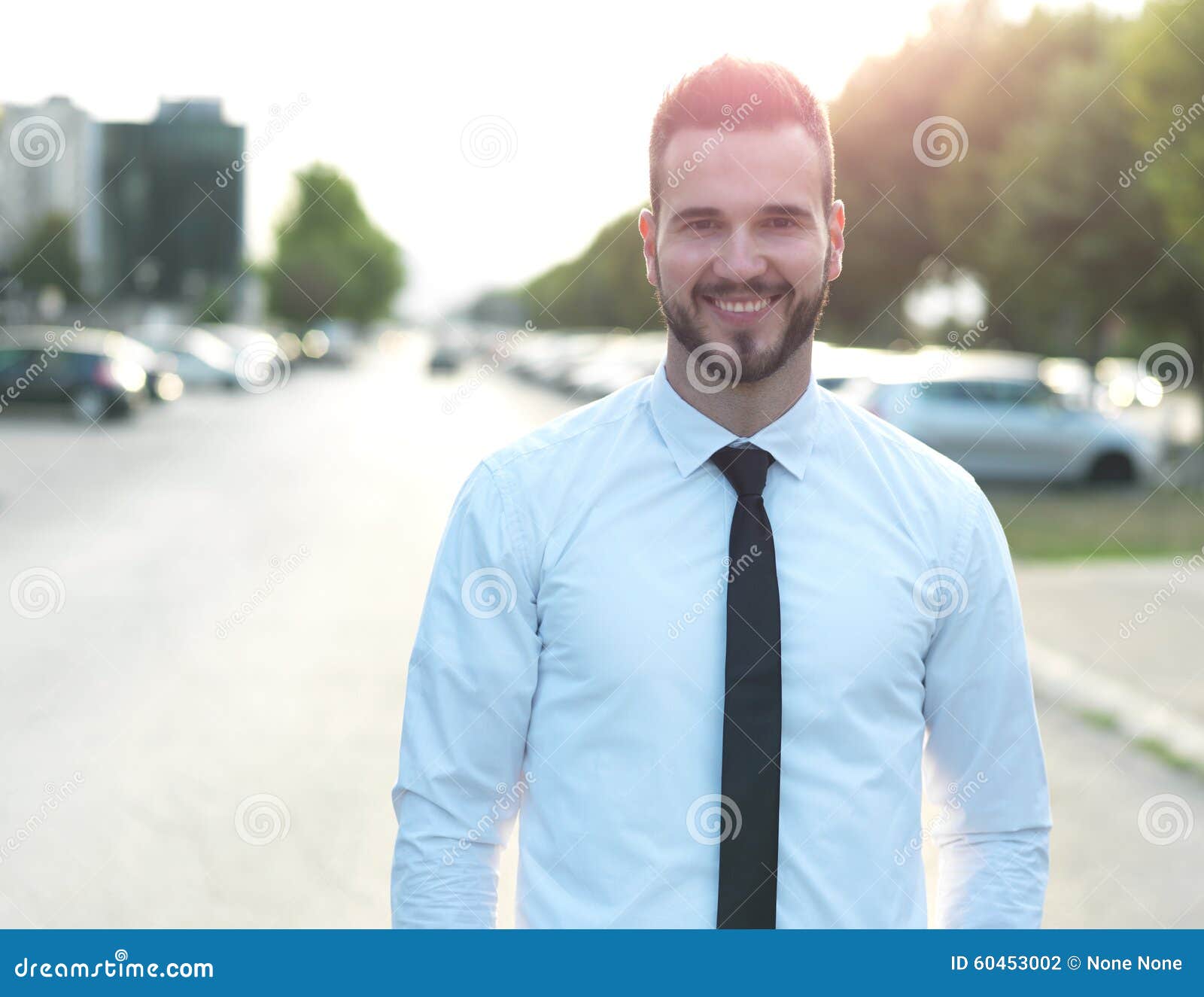 Friendly and Smiling Handsome Businessman Stock Photo - Image of ...