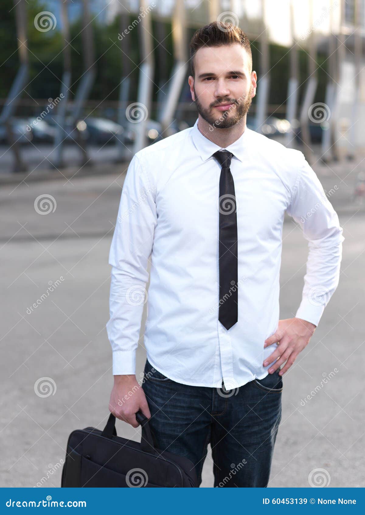 Friendly and Smiling Handsome Businessman Stock Image - Image of ...