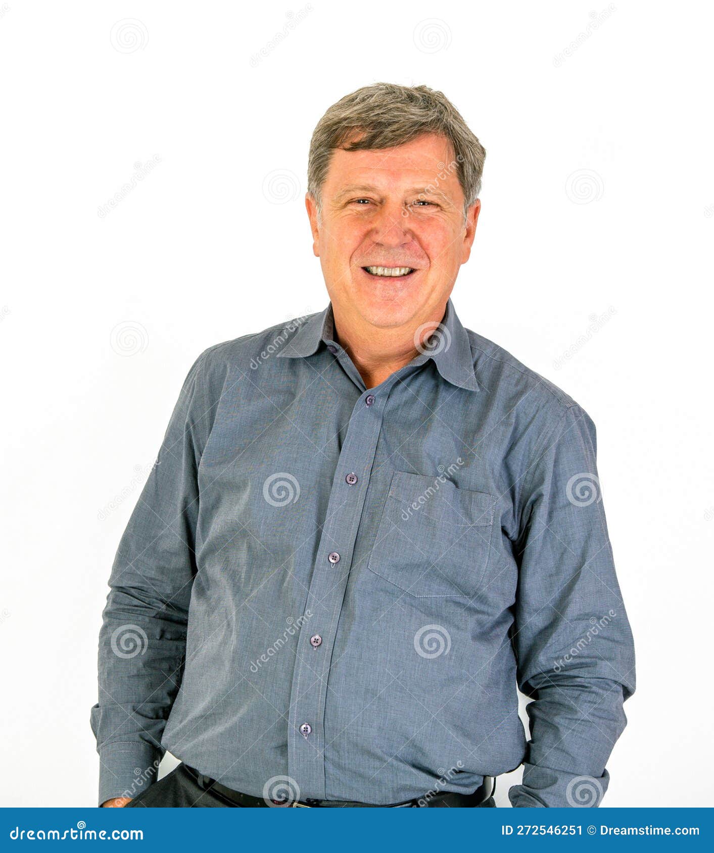 Friendly Smiling Man in Shirt Stock Image - Image of hair, looking ...