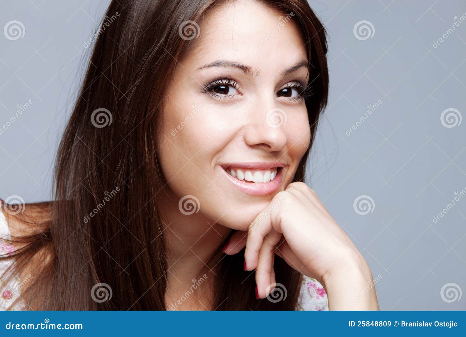 Friendly smiling woman stock image. Image of carefree - 25848809