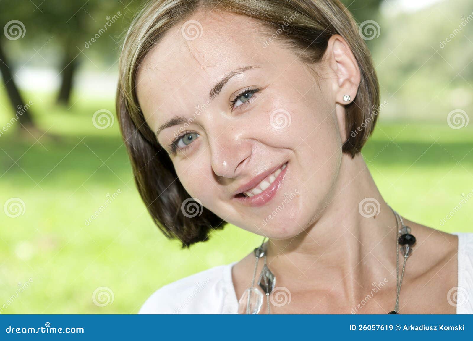 Friendly smiling woman stock image. Image of teenager - 26057619