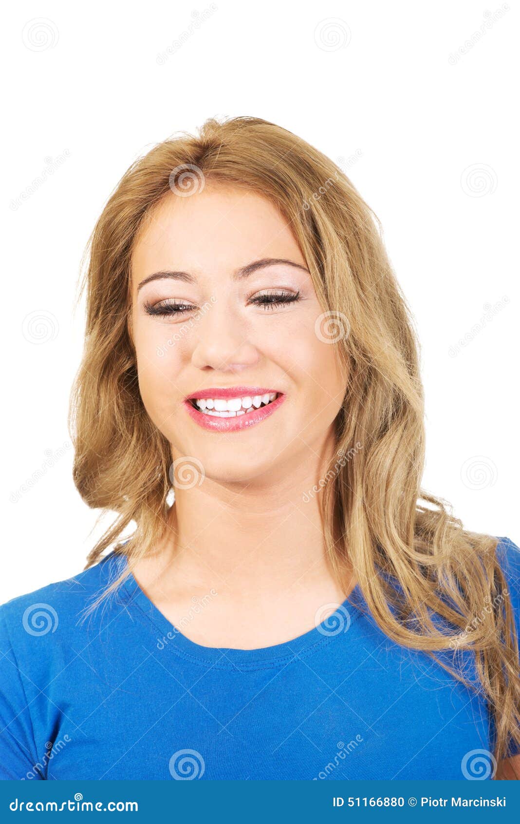 Friendly Smiling Young Woman. Stock Photo - Image of closeup, happiness ...