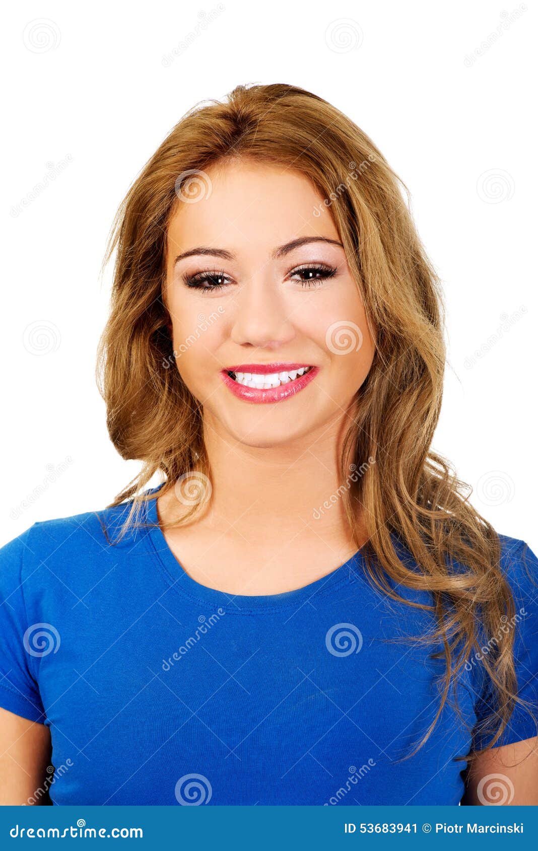 Friendly Smiling Young Woman. Stock Image - Image of attractive, look ...