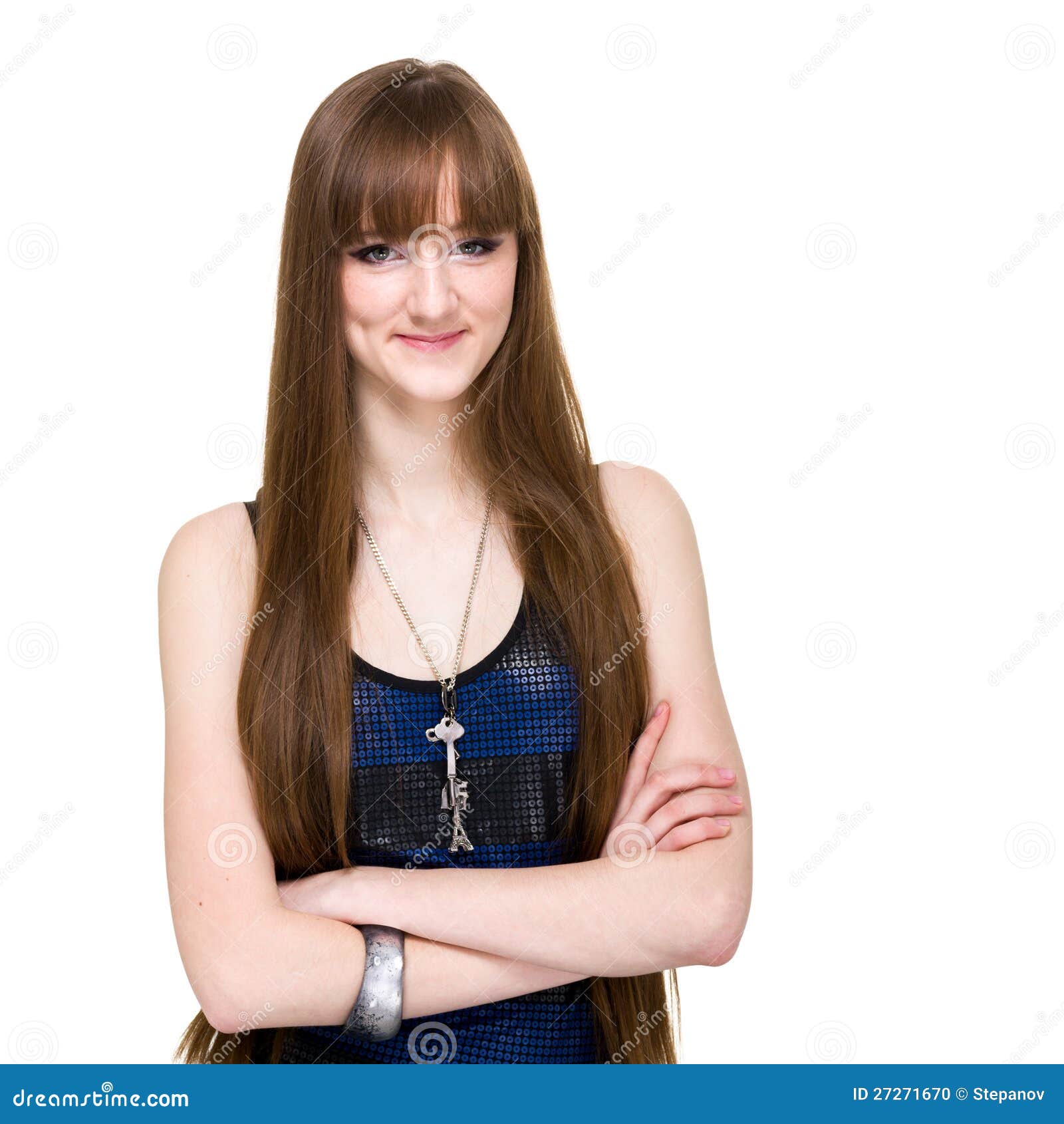 Friendly Smiling Young Woman Portrait Stock Photo - Image of people ...