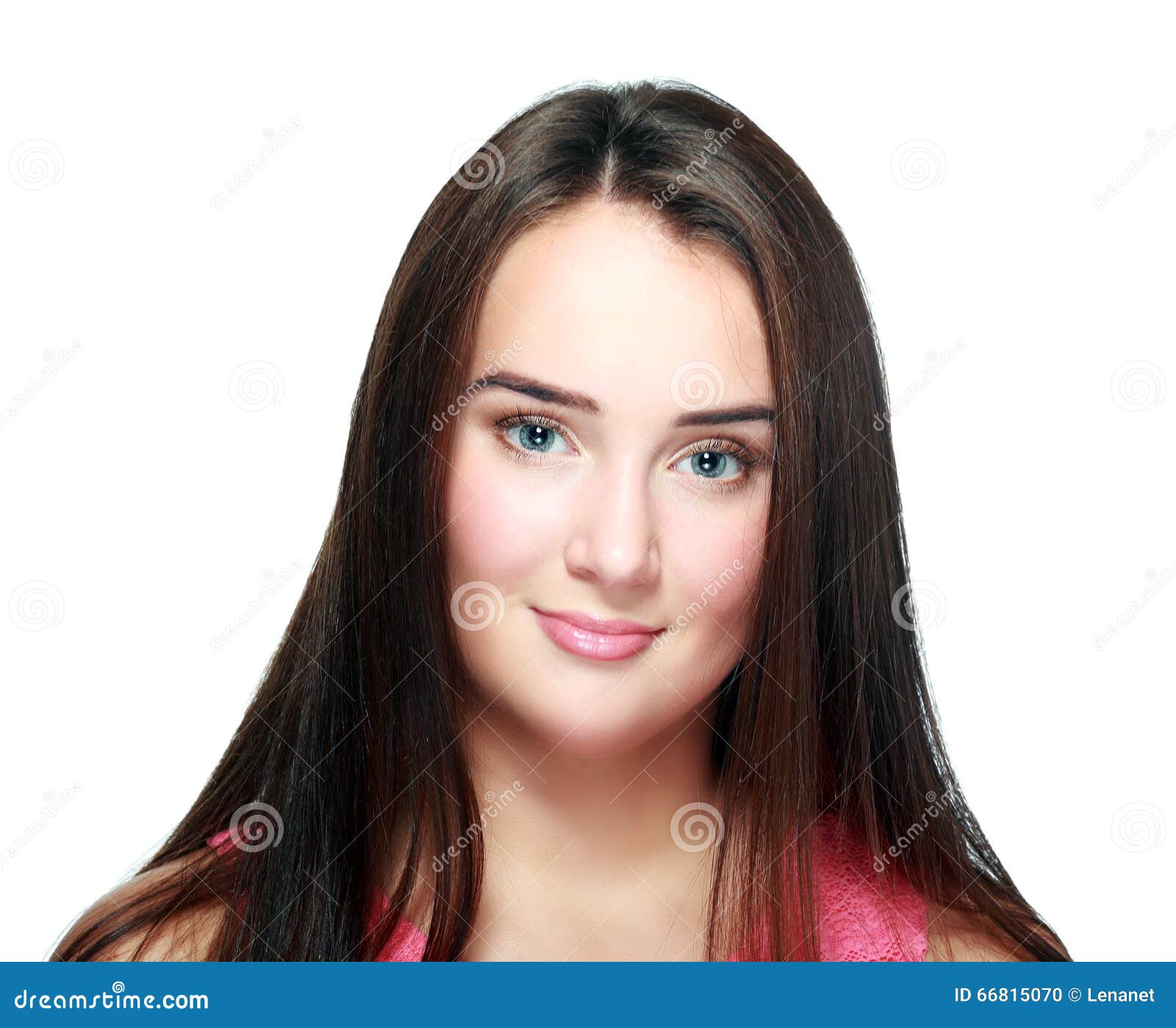 Friendly Smiling Young Woman Stock Photo - Image of look, beauty: 66815070