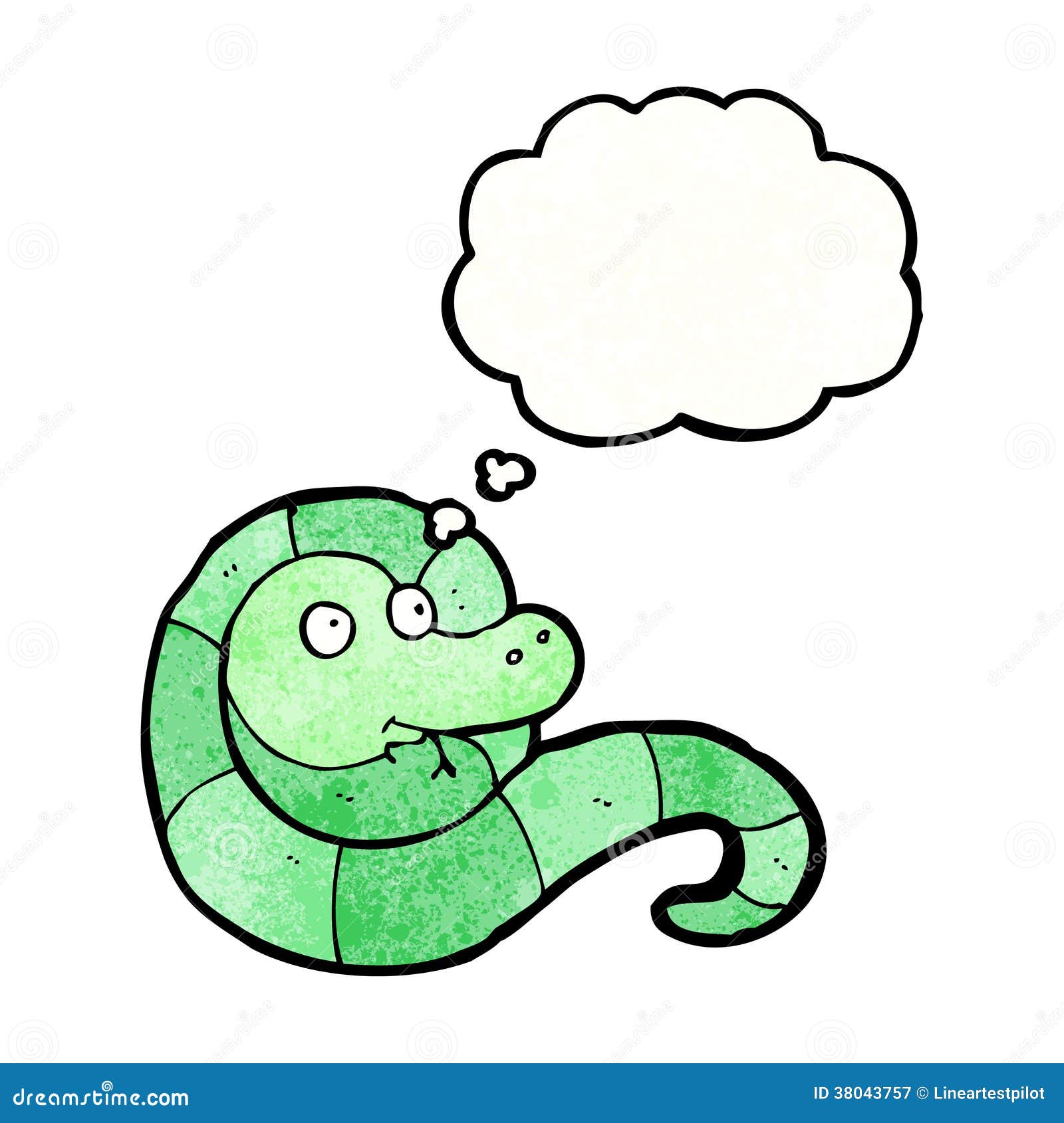 Friendly snake cartoon stock vector. Illustration of thought - 38043757