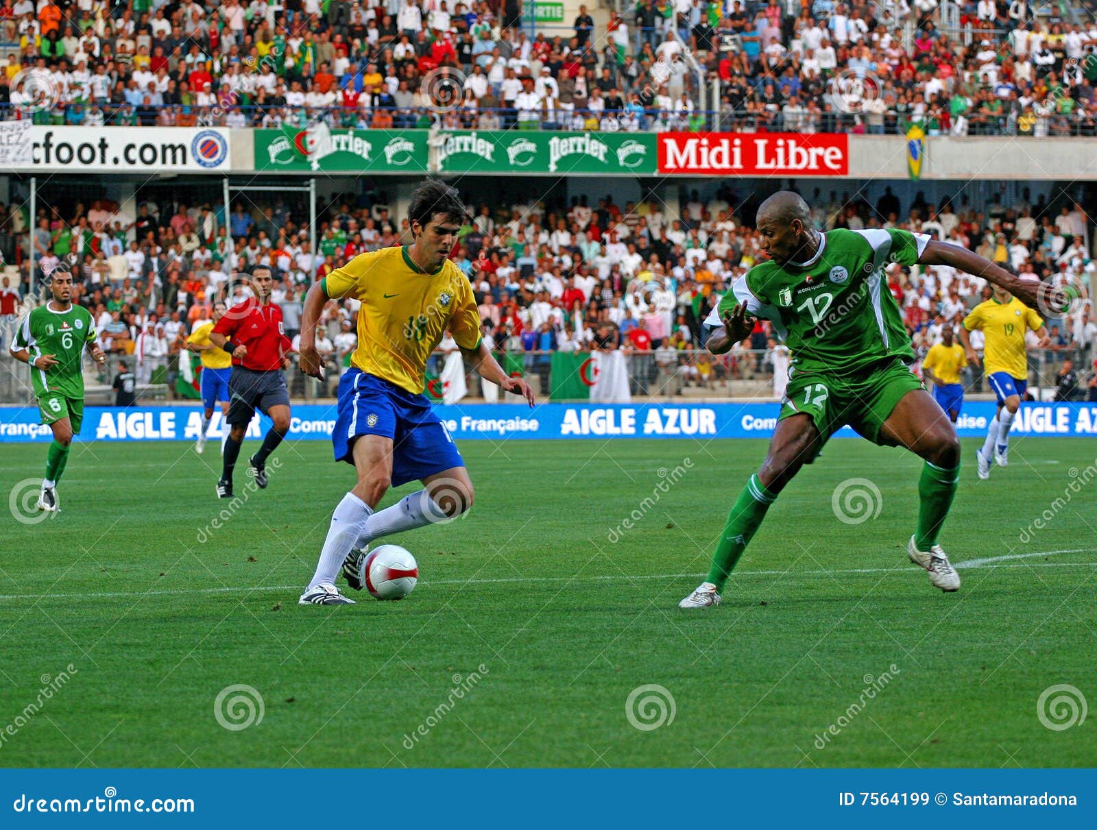Friendly Soccer Match Brasil Vs Algeria Editorial Stock Image - Image ...