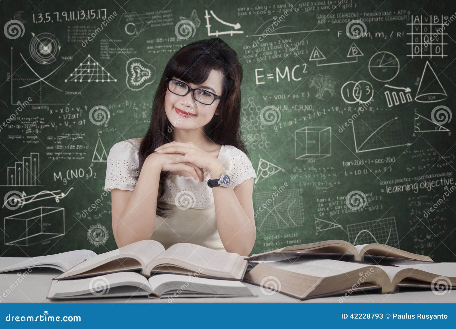 Friendly Student Smiling in the Class Stock Image - Image of happy ...