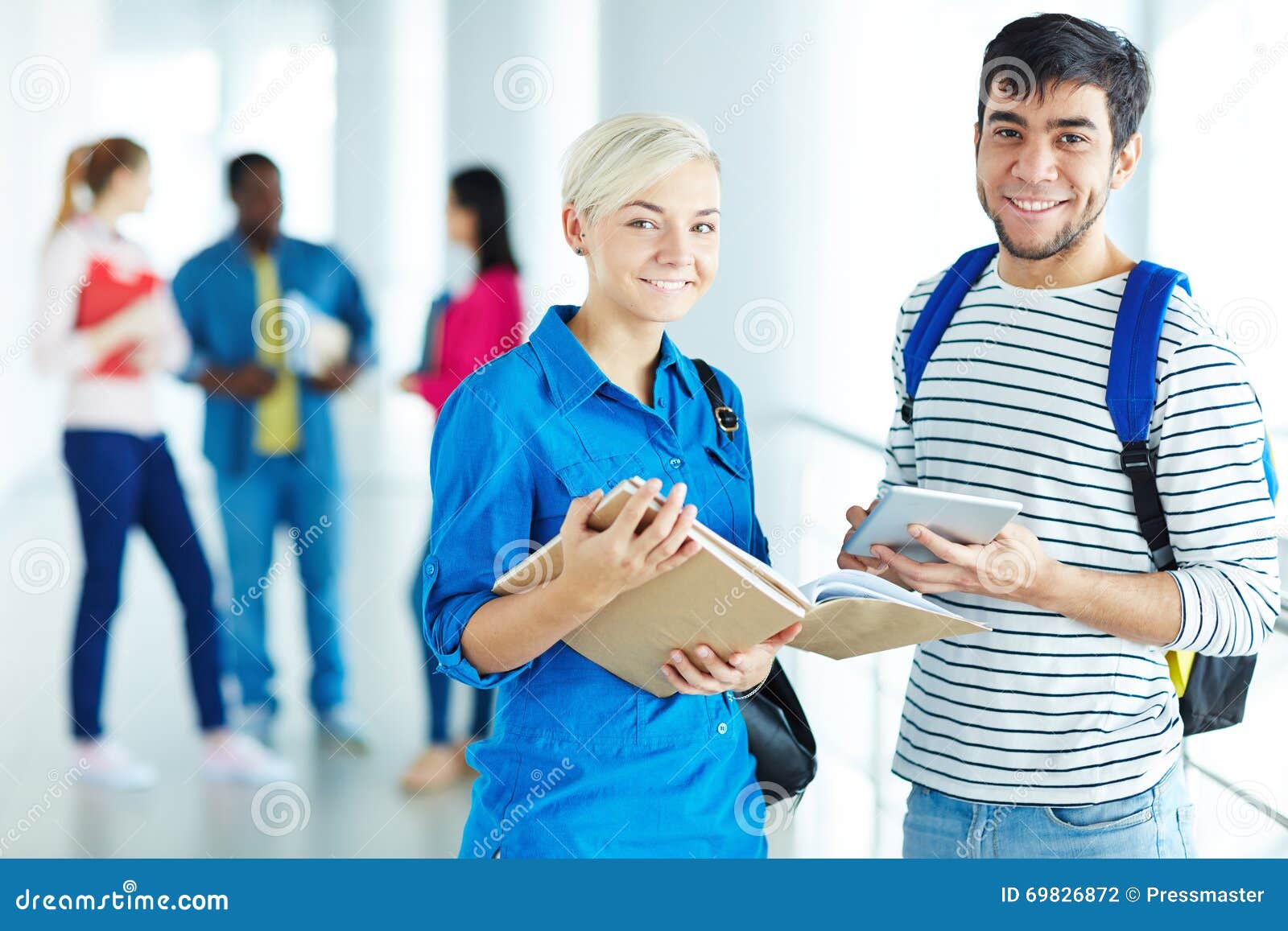 Friendly students stock photo. Image of portrait, highschool - 69826872