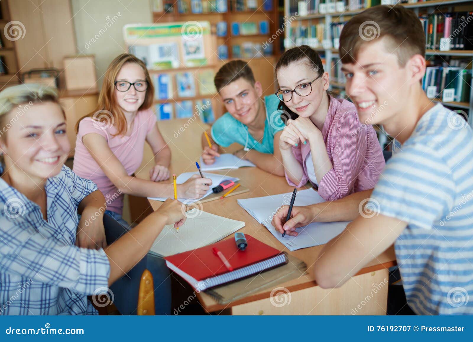 Friendly students stock image. Image of highschool, teenager - 76192707