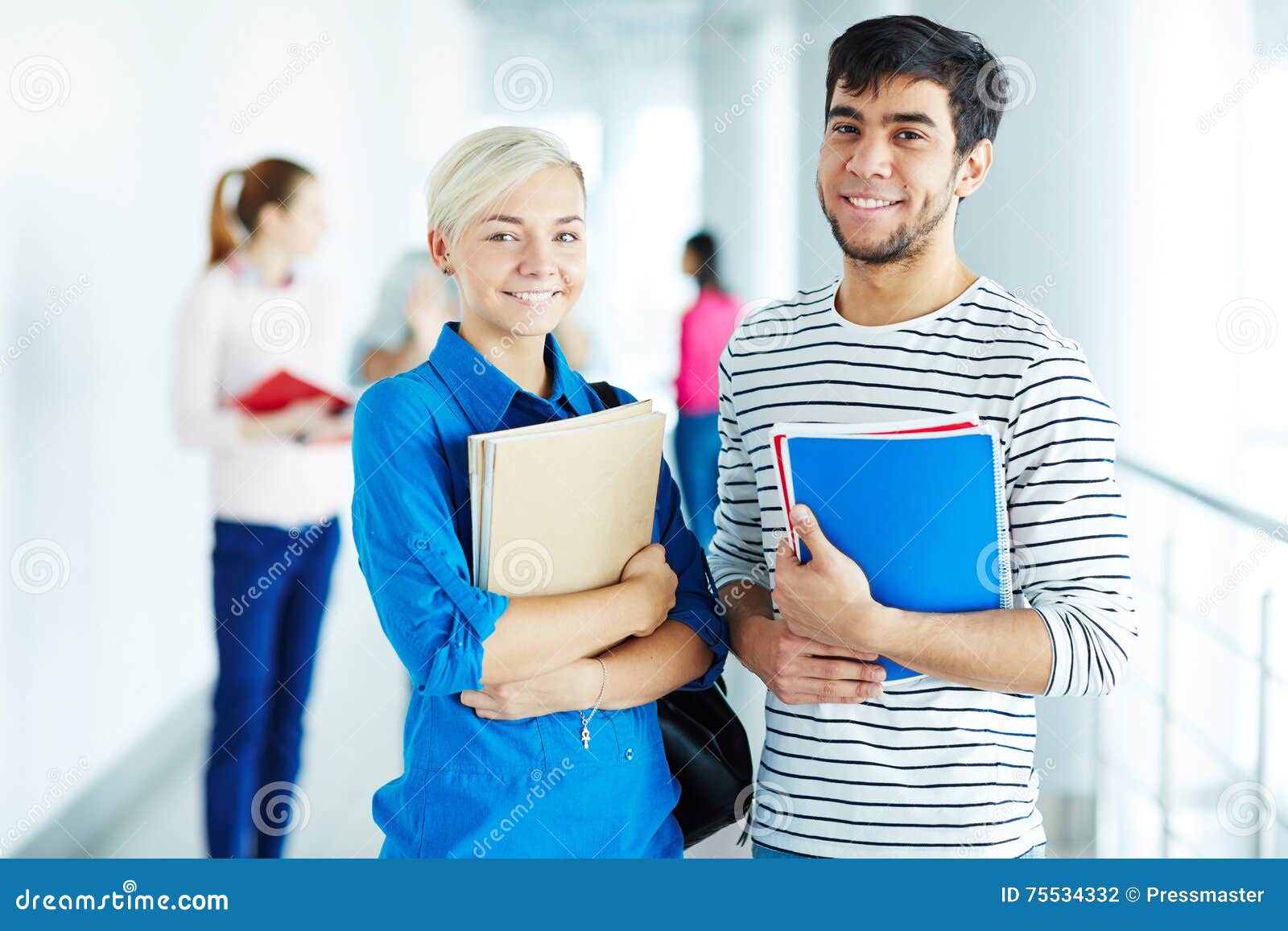 Friendly students stock photo. Image of contemporary - 75534332