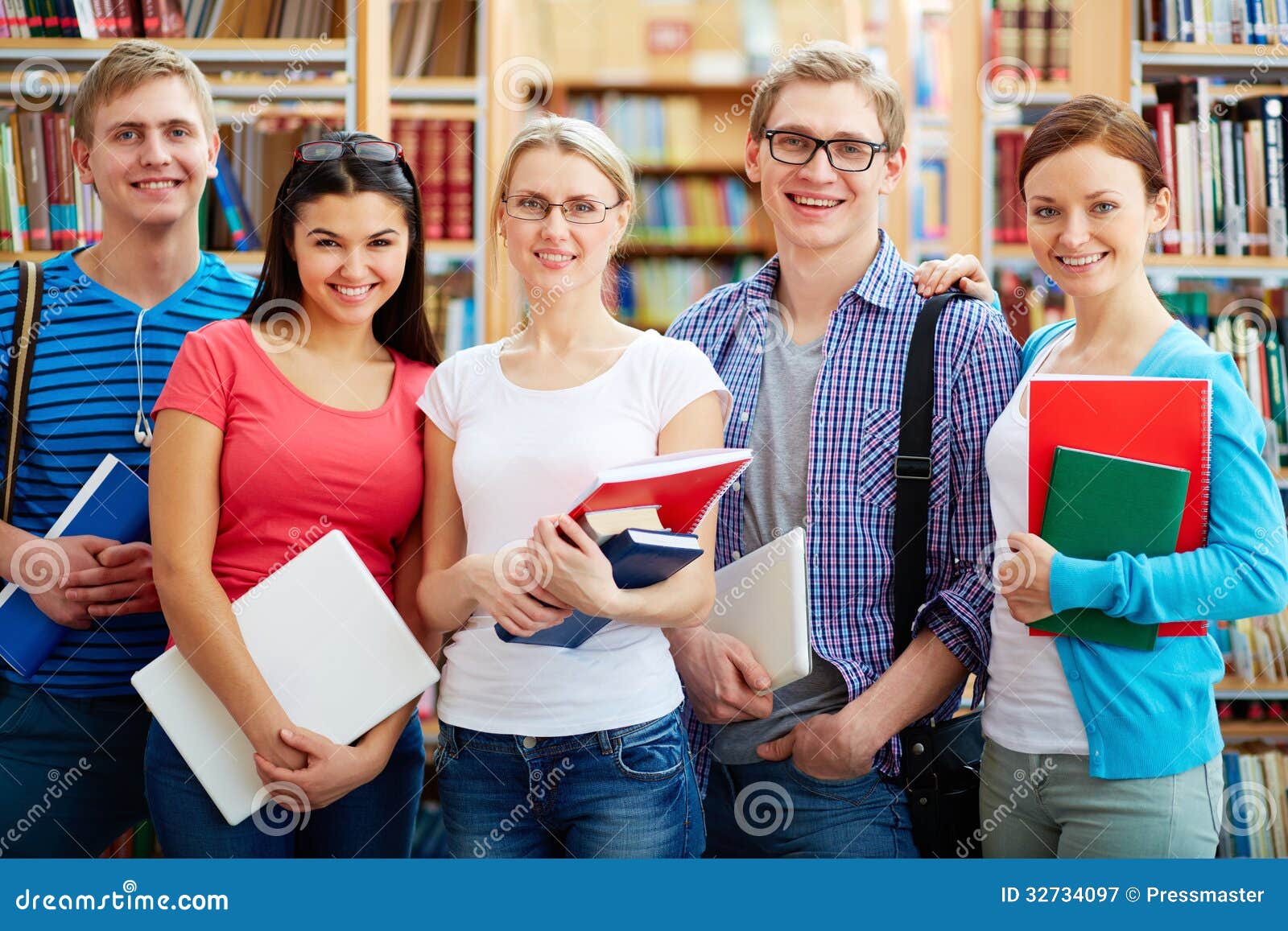 Friendly students stock image. Image of book, contemporary - 32734097
