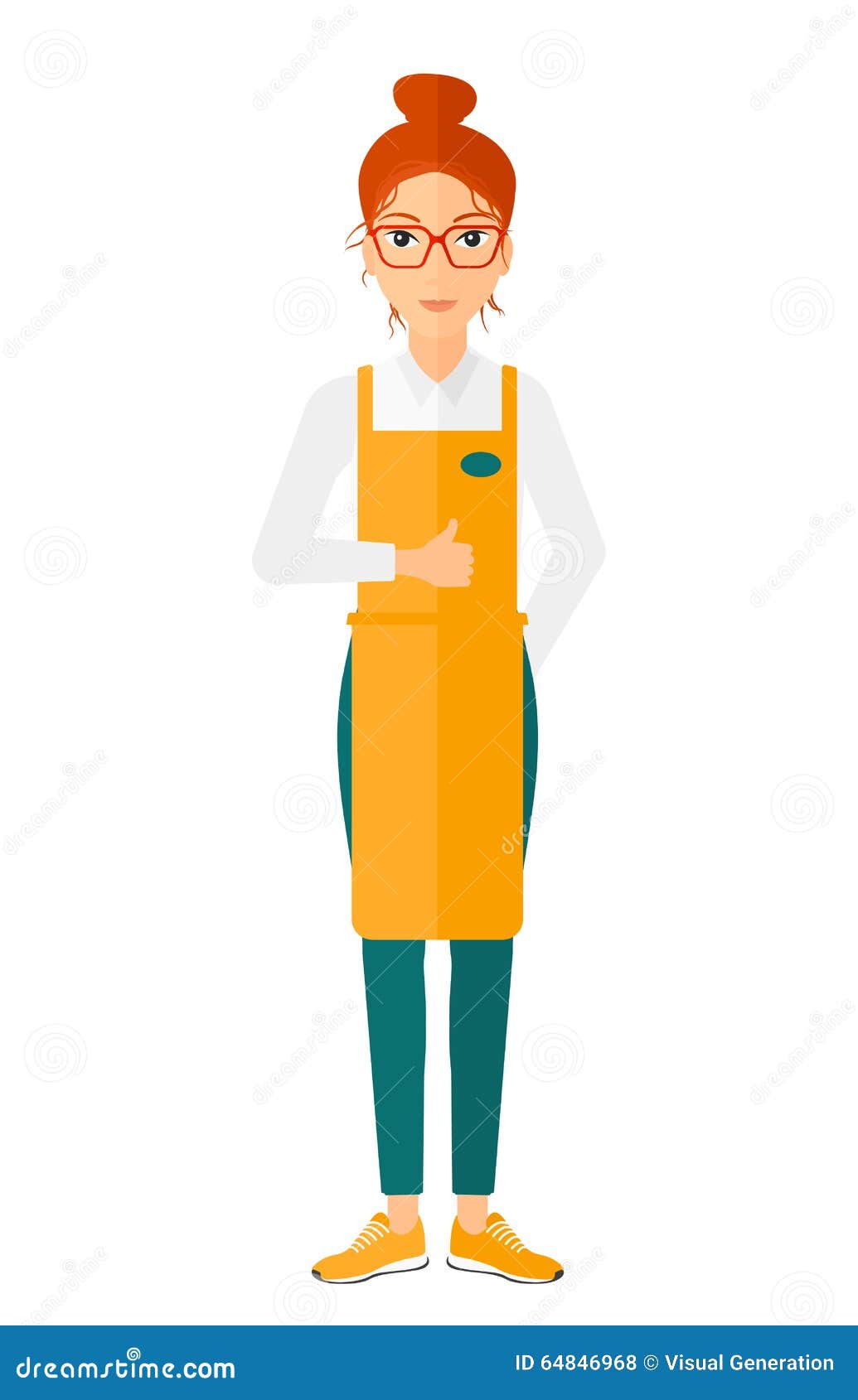 Supermarket Worker With Box Full Of Apples. Cartoon Vector ...