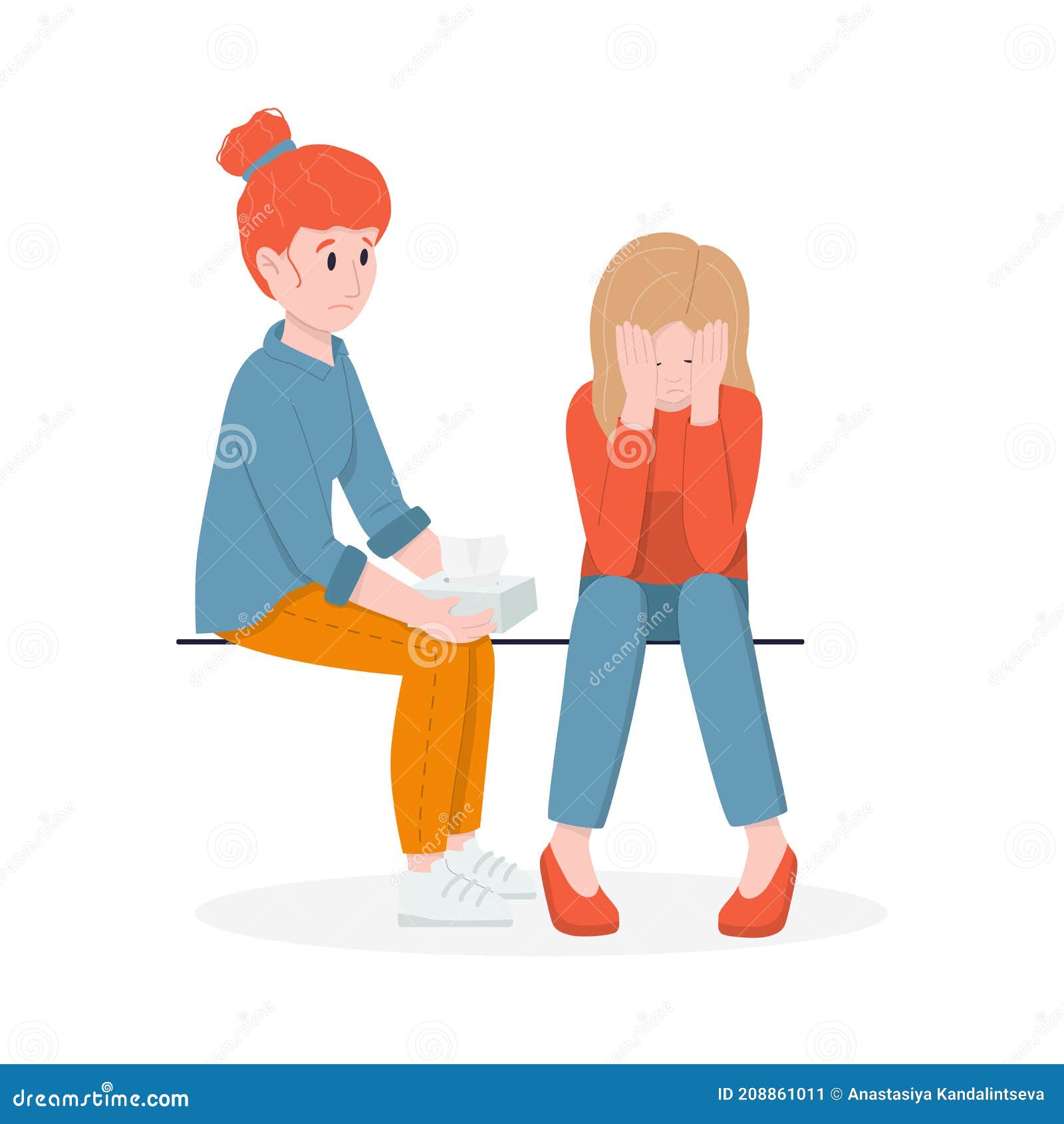 Friendly Support Concept. Comforting Friends Support. Woman Supports ... Friendly Support Concept. Comforting Friends Support. Woman Supports ...