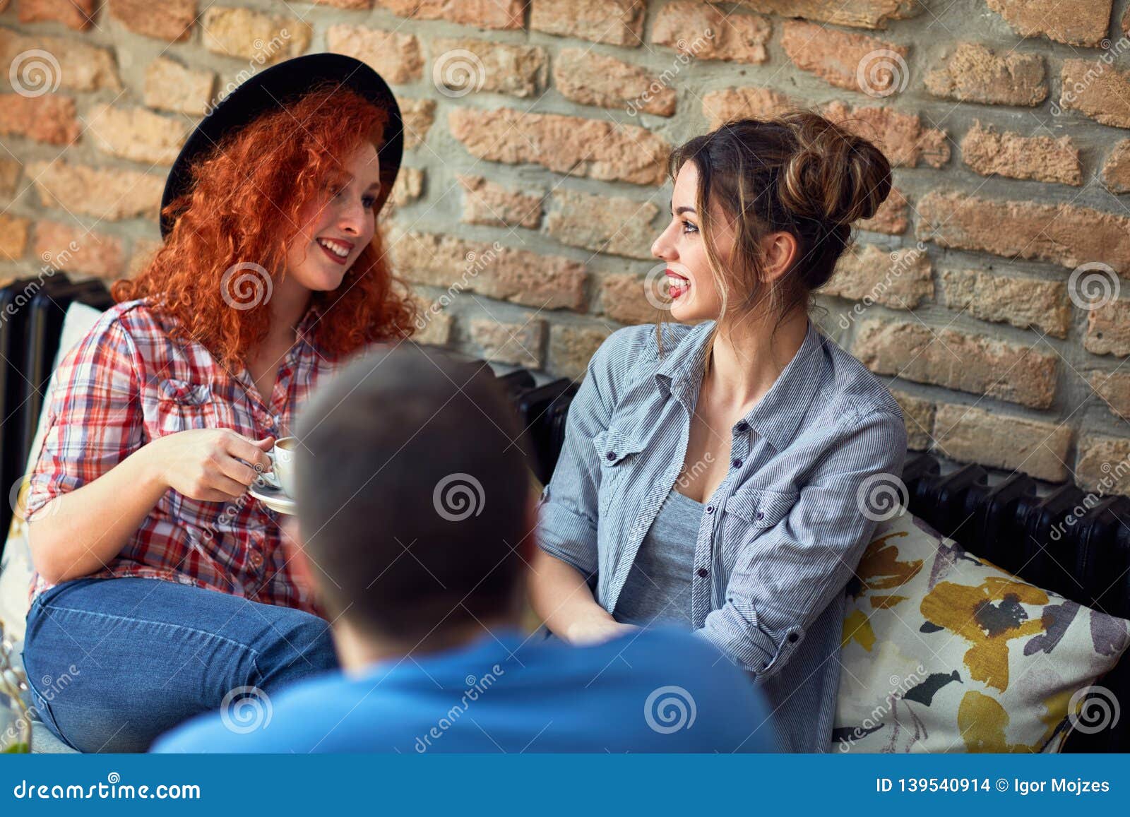Friendly Talk with Good Coffee Stock Photo - Image of communication ...