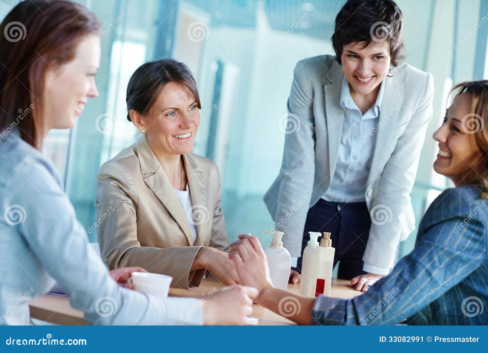 Friendly talk stock image. Image of caucasian, happy - 33082991