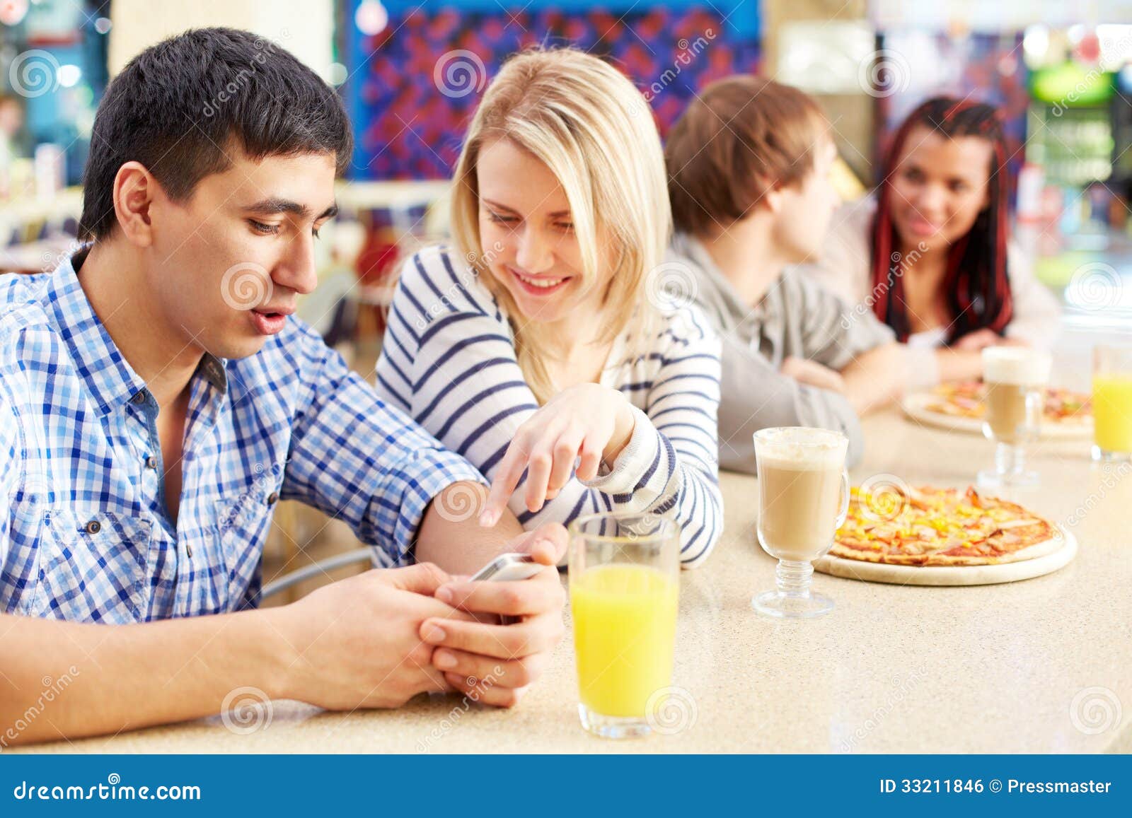 Friendly talk stock photo. Image of female, handsome - 33211846