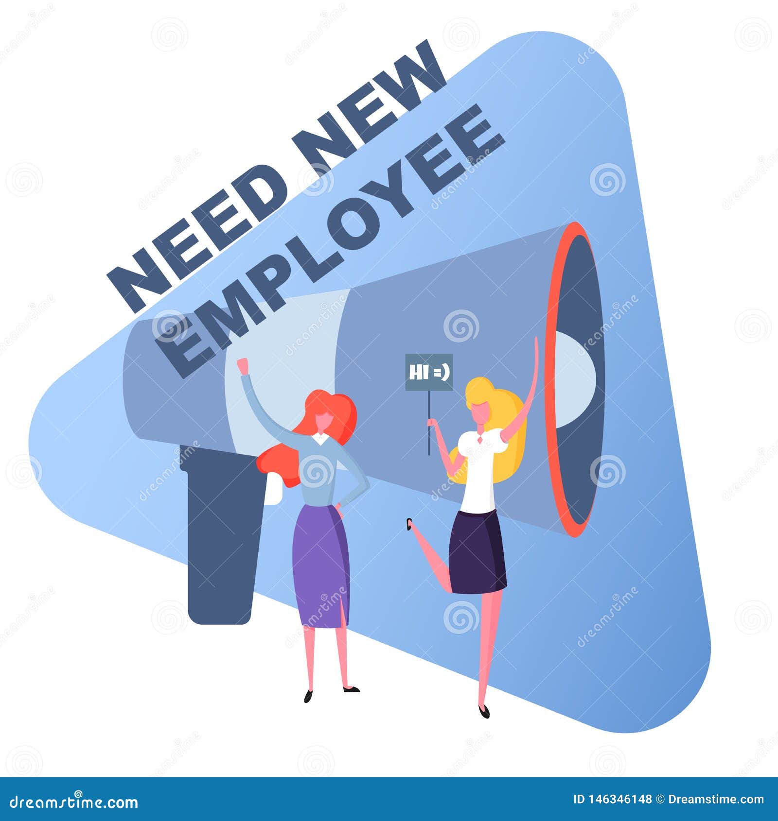 Search and Hire a New Employee Stock Vector - Illustration of ...