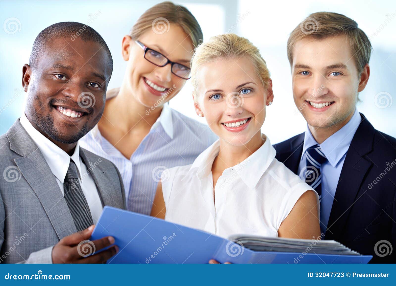 Friendly team stock image. Image of foreground, employer - 32047723